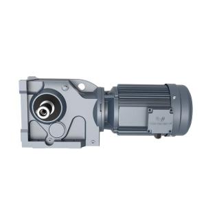 Quality High Torque 200Nm Bevel Gear Reducer Helical Motor Gearbox Key Shaft Output for sale