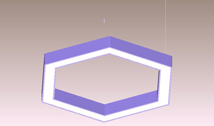 Quality SMD5630 Hexagon Led Pendant Light HR600X75mm Hex Pendant Light for sale