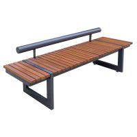 china Bright Surface Outdoor Metal Bench With Back Wood Garden Bench