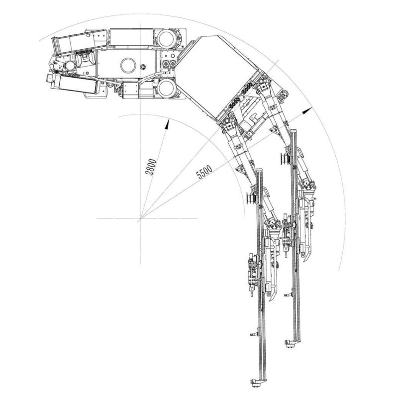 Underground Hydraulic Rock Drill Tunnel Drilling Rig Mining Drilling Rig 2 Booms Drilling Jumbo