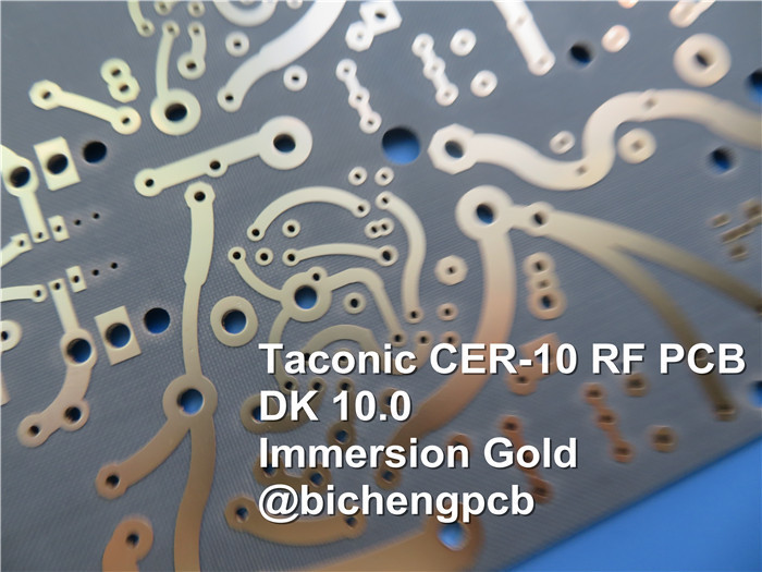 Quality CER-10 RF Printed Circuit Board 2-Layer CER-10 62mil 1.58mm PCB with Immersion for sale
