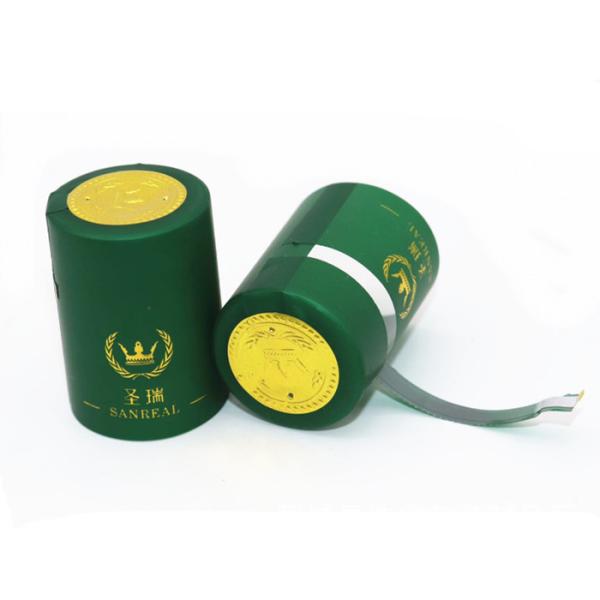 Quality Customized PVC 62x30mm Wine Bottle Heat Shrink Capsules For Liquor Bottles for sale