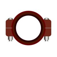 Quality ODM Round Rubber Gasket Two Bolt Couplings 125mm Red for sale