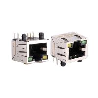 Quality RJ45 Ethernet Connector 8P8C Single Port with LED 6u Gold Plating for sale