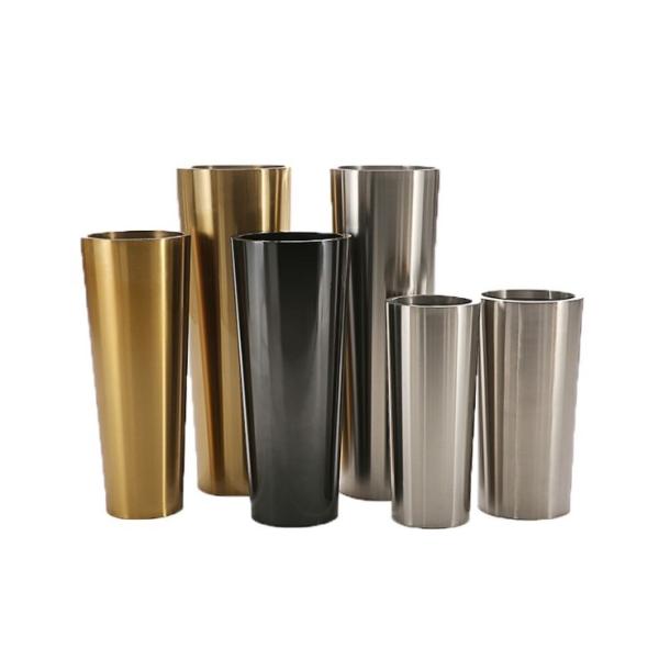 Quality Electroplating Metal Flower Planter Tall Gold Plant Stand Indoor Home Use for sale