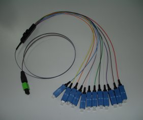 Quality US CONEC MTP to SC,8/12/24cores Hydra patch cord/Cable Assemblies for sale