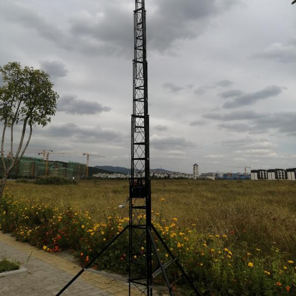 Quality 9M Guyed Telescopic Motorized or hand winch up Lattice Steel Towers for sale