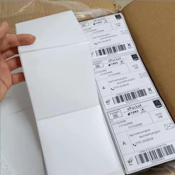 Quality Thermal Label Stickers Shipping Label Rolls Self Adhesive 100mm*150mm for sale