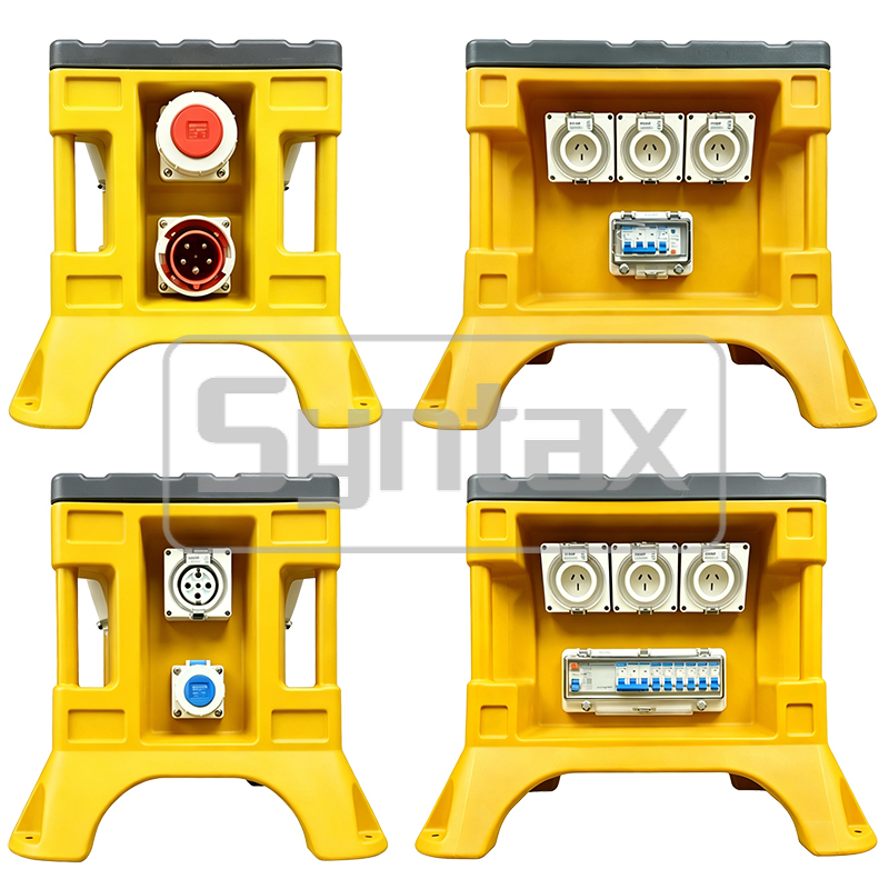 Quality Syntax AU2 5P 63A 400V IP67 Waterproof Portable Distribution Box with HDPE Material for Temporary Power Distribution for sale