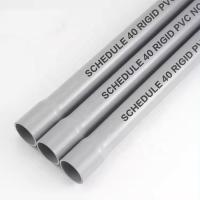 Quality Length 10ft Schedule 40 Standard Grey PVC Conduit Pipe Wire Electrical Bell End for sale