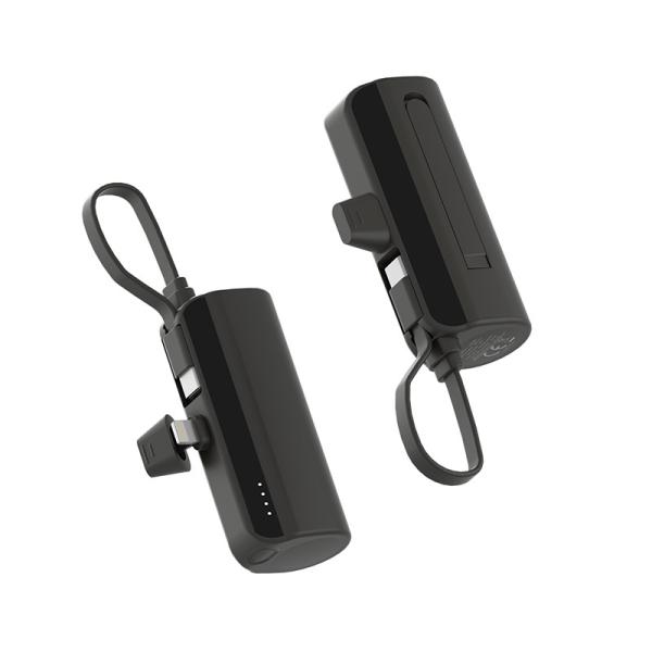 Quality Compact ABS Black Lithium Polymer Tail Plug Powerbank 5V/2.1A Charging Solution for sale