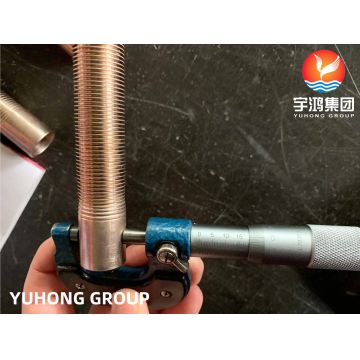 Quality CuNi 90/10 Shape Type Heat Exchanger Fin Tube Finned Copper Tube for sale