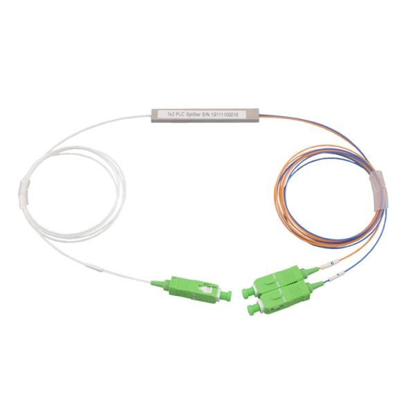 Quality Steel Tube Gpon Fiber Optic Splitter 1x2 1650nm Sc Connector for sale