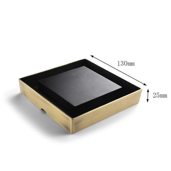 Quality Classical Square Bronze Color Plating Metal Pocket Ashtray lightweight for sale