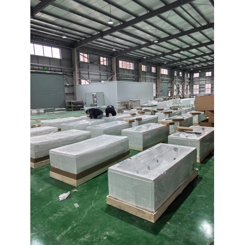Rectangular 1700mm Hydro Massage Acrylic Bathtub Assembled Panels