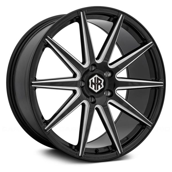 Quality 20 22 Staggered custom wheels black milling rims for sale