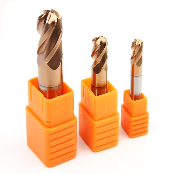 Quality HRC55 R4 Solid Carbide Ball Nose End Mills Round Milling Cutters for sale