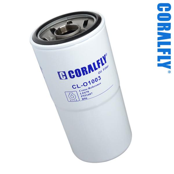 Quality CORALFLY Lf670 Filter Diesel Engines Truck Lube Oil Filter CORALFLY Filter for sale