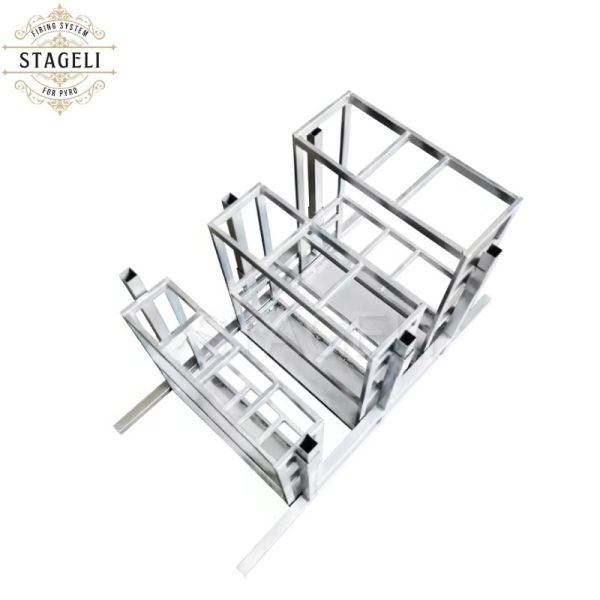Quality Gridding Type Mortar Tube Loading Iron Steel Firework Racks For Fireworks Display for sale