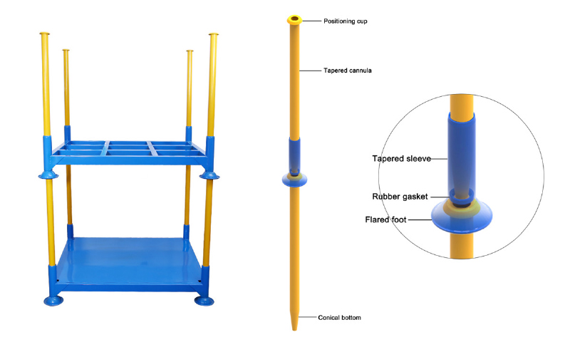 Round  Post Pallet Stacking rack