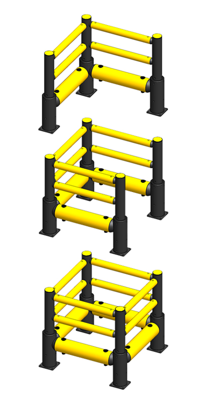 HC-3 Building Post Safety Barrier Warehouse flexible anti-collision system FS-2023A