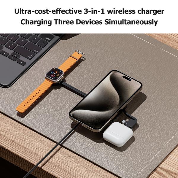 Quality Compact Storage 3 In 1 Magsafe Charger For Type C Connection Headphone for sale