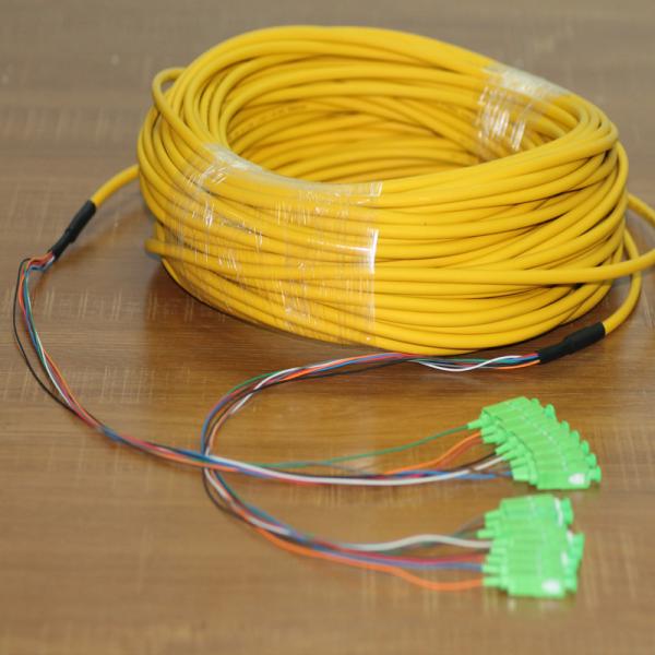 Quality 8 Cores Pre Terminated Fiber Optic Cable SC OS2 Singlemode Breakout Pre for sale
