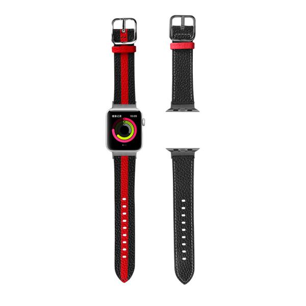 Quality OEM ODM Double Sided Band Leather Watchband for Apple Watch Band 38 40 41 42 44 45mm Strap for sale