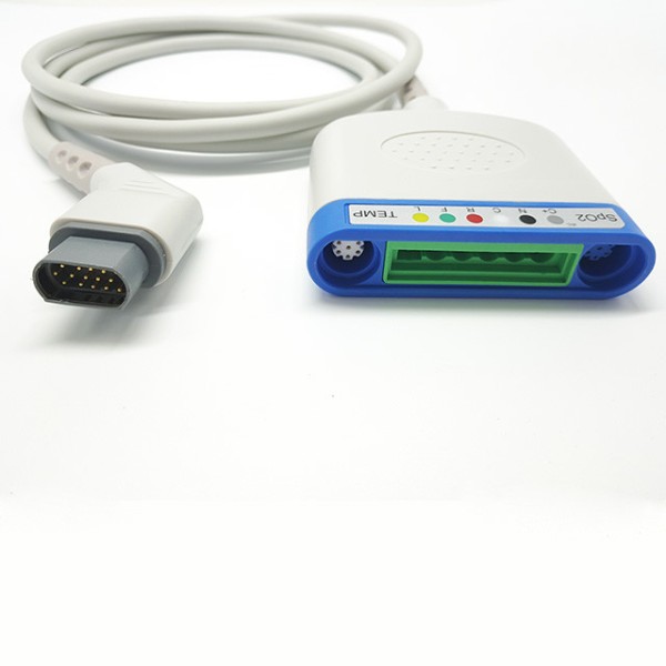 Quality Medical Multi - Link 6 Lead AHA 14 Pin Ecg Trunk Cable for sale