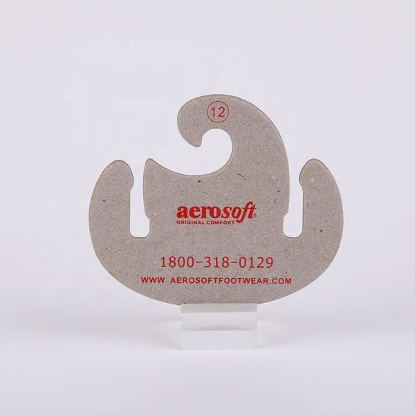 Quality 3mm Thickness Flip Flop Paper Hanger Biodegradable Cardboard Flip Flops Holder for sale