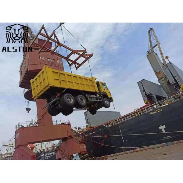 Quality Used Sinotruk Howo Dump Trucks 375hp Left Hand Driving for sale
