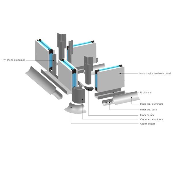 Quality Modular Cleanroom Clean Engineering Fireproof Aluminum Profiles for sale