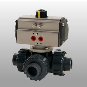 Quality PVC UPVC Pneumatic Ball Valve Explosion Proof Air Actuated Ball Valves for sale
