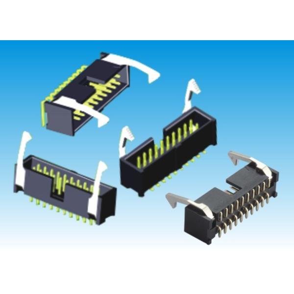 Quality Straight Box Header Connector With Latch Gold Plated For Industiral Contorl for sale