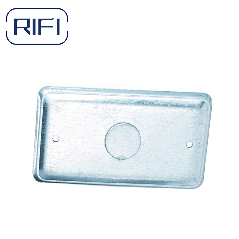 Galvanized Metal Box Octagonal Conduit Box Cover Blank Cover with Knockouts