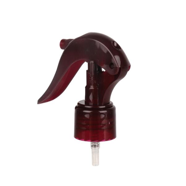 Quality Wine Red Plastic Mini Trigger Sprayer 28/410 For Gardening House Cleaning for sale