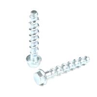 Quality Flat Head Carbon Steel Hex Flange Concrete Screws for Facade Suspension in Zinc for sale