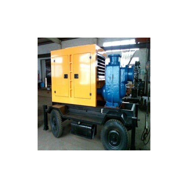 Quality Portable Diesel Water Pump Set With Wheels Trailer for sale