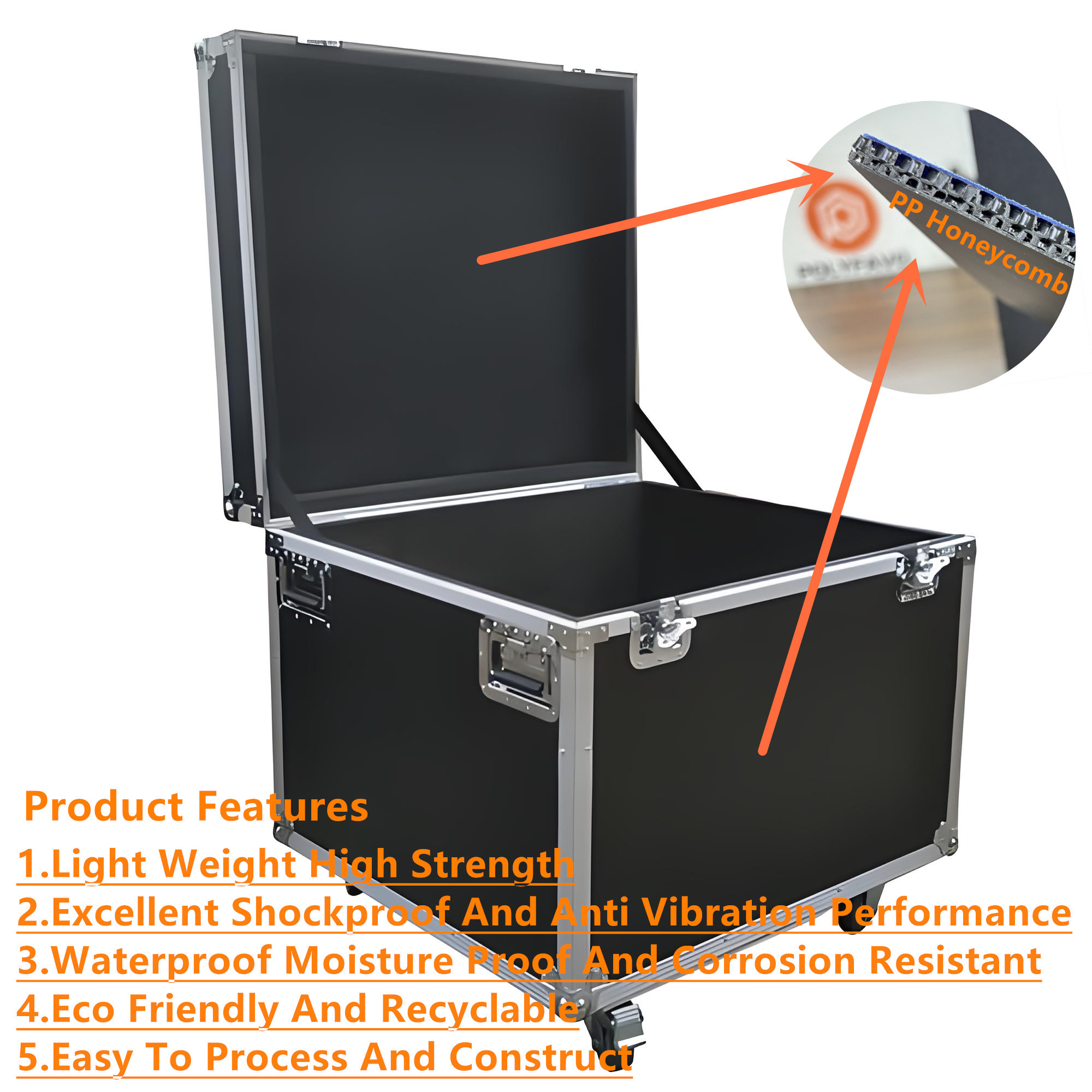 Quality 7mm FLight Panel Black Flight Panels Lightw 2800gsm Flight case Accessories PP for sale