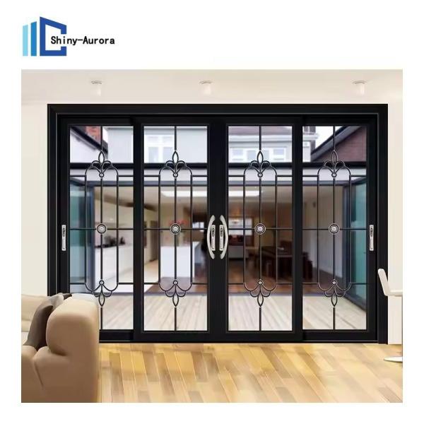 Quality Navia Simple Narrow Frame Aluminum Alloy Sliding Door Soundproof for sale