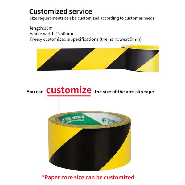 Quality Floor PVC Warning Tape For Safety Marking High Visibility Yellow Caution Floor for sale