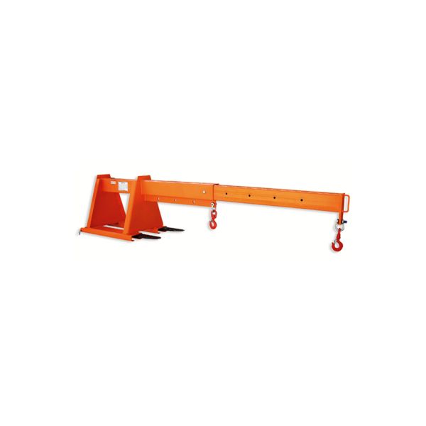 Quality 1000kg Forklift Mounted Jib Crane Forklift Attachment Orange for sale