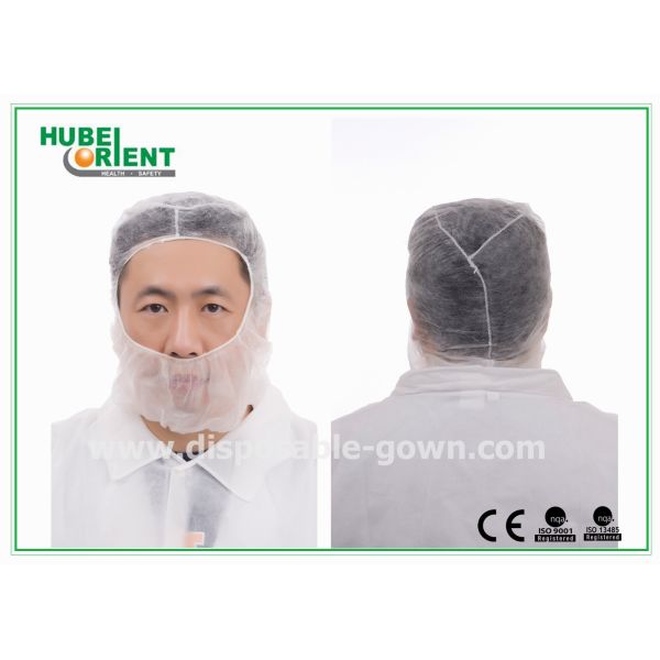 Quality Breathable Disposable Head Cap PP Hood With Neck Protection For Keep Hygienic for sale