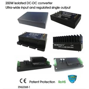 Quality 200W isolated DC-DC converter Ultra-wide input and regulated single output for sale