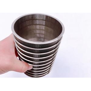 Quality 4x7mm 500mm Length Wedge Wire Screen Filter , Wire Mesh Pipe Reverse Rolled for sale
