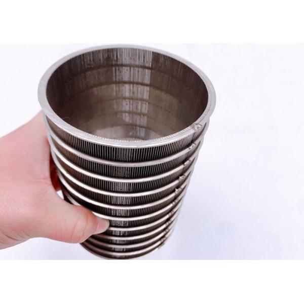 Quality 4x7mm 500mm Length Wedge Wire Screen Filter , Wire Mesh Pipe Reverse Rolled for sale