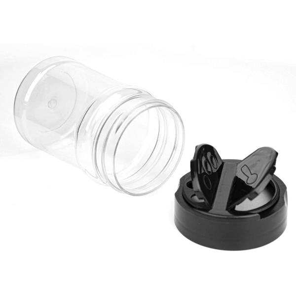 Quality Cylinder 200ml Clear Plastic Jars For Spice Kitchen Organizer for sale