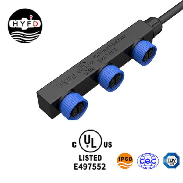Quality 1 In 3 Out 2 Pins 8.5mm M15 Waterproof F Connectors for sale
