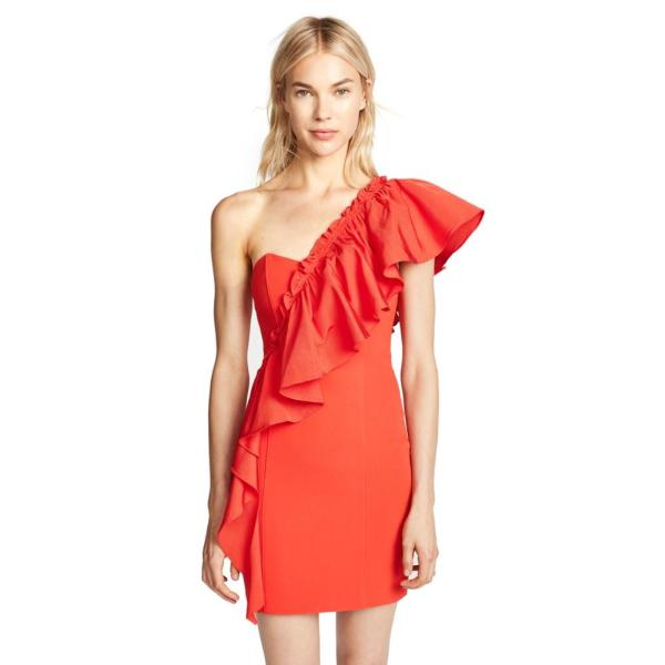 Quality Ruffle Shoulder Ladies Dress Bodycon Mini for sale