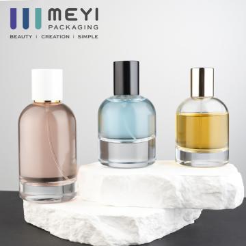Quality Perfume 100ml Frosted Glass Spray Bottle Jar Gold Silver for sale